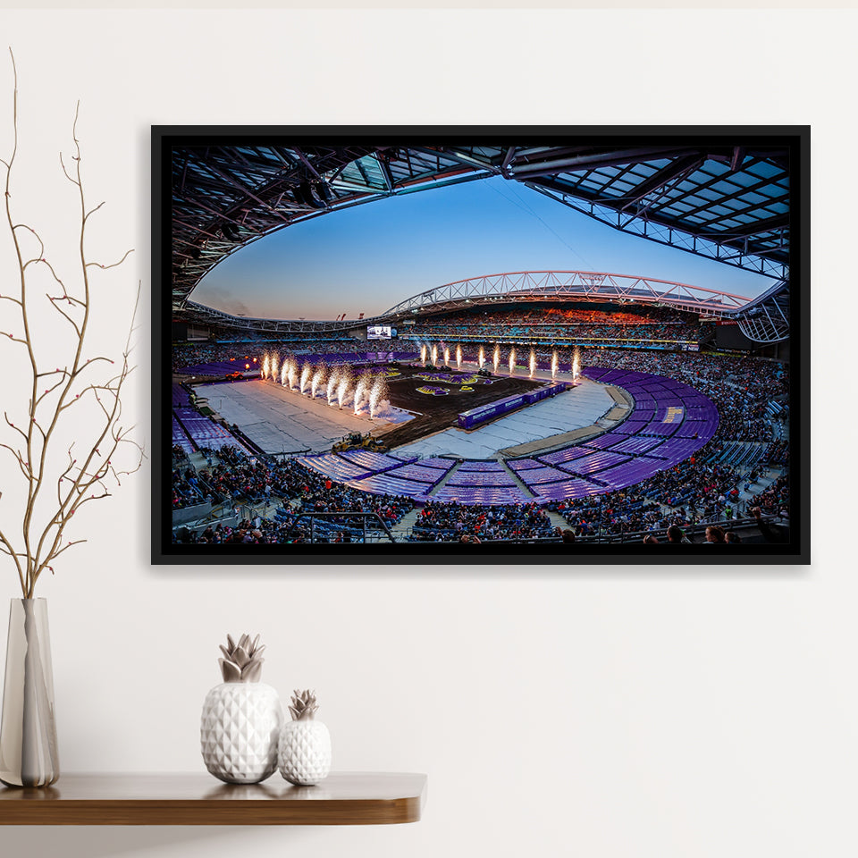 Sydneys Anz Stadium, Stadium Canvas, Sport Art, Gift for him, Framed C ...