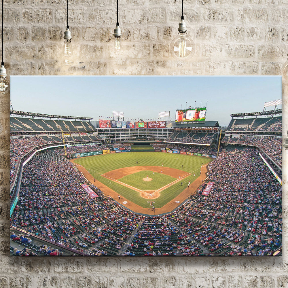 Texas Rangers Stadium Canvas Prints Globe Life Field Wall Art,Sport St ...