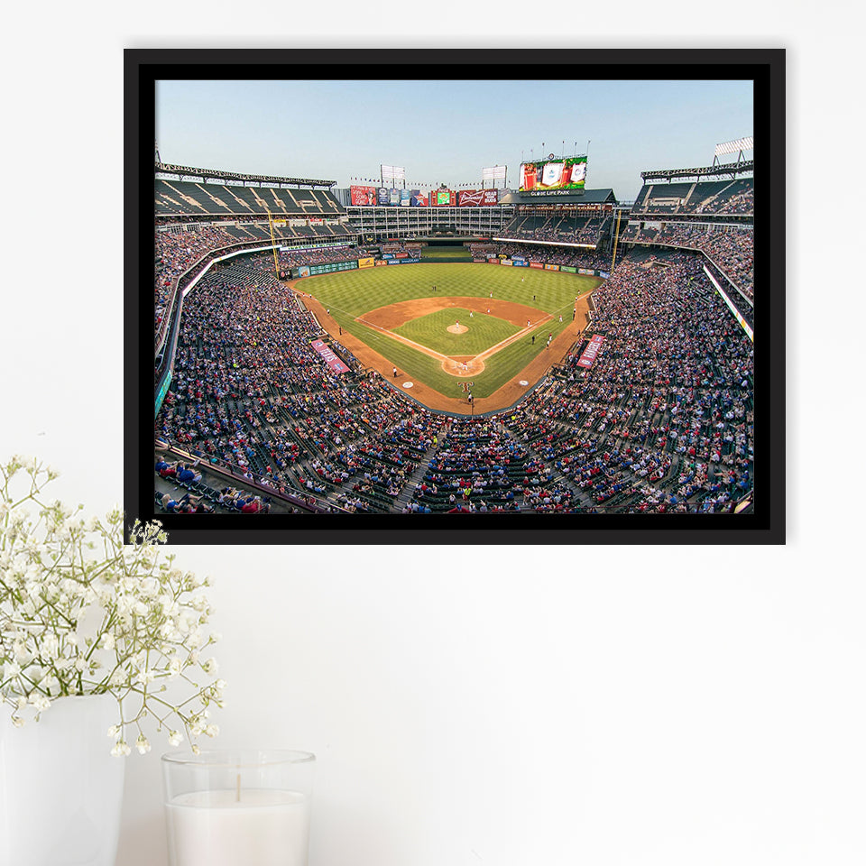 Texas Rangers Stadium Framed Canvas Prints Globe Life Field Wall Art,S ...