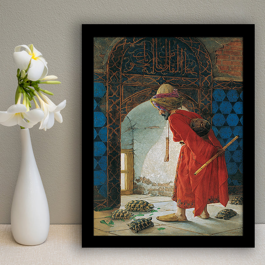 The Tortoise Trainer, Osman Hamdi Painting Framed Art Print Wall Art D ...