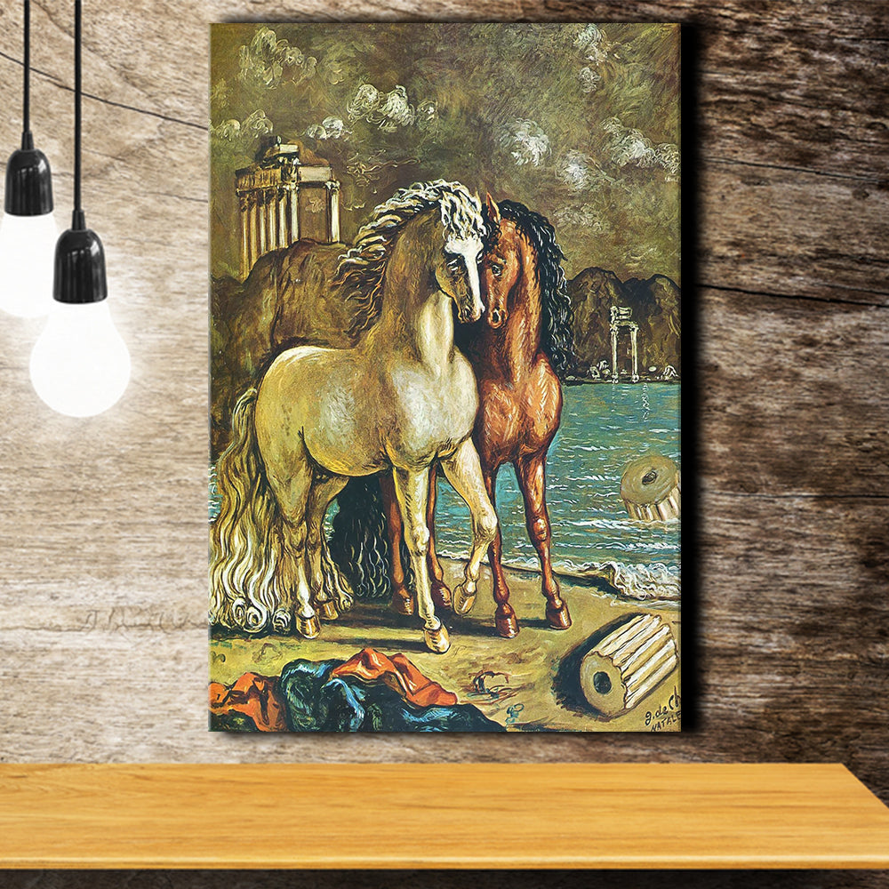 The Horses Of Apollo, Giorgio De Chirico, Horse Wall Art, Canvas Print ...