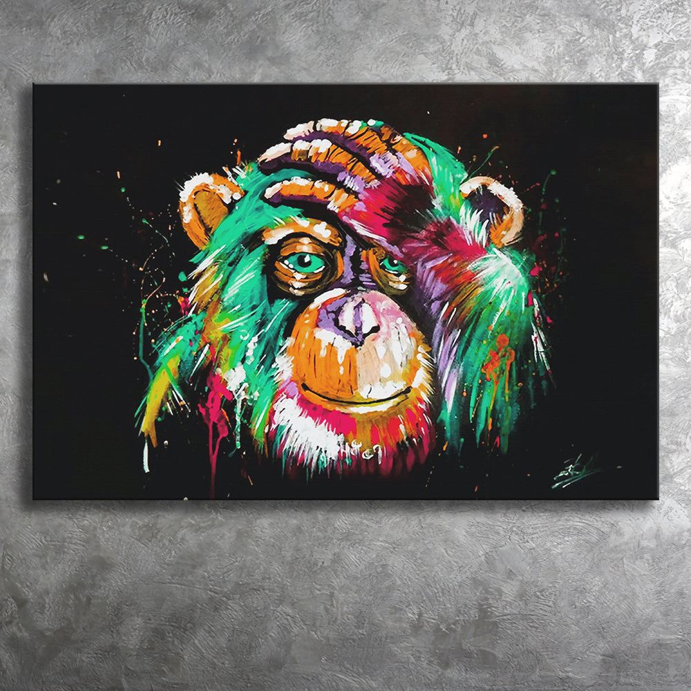 thinking monkey art