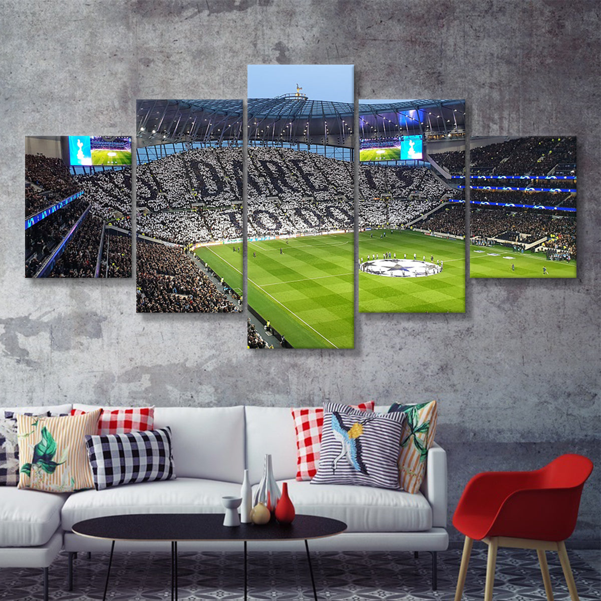 Tottenham Hotspur Stadium 5 Pieces Canvas Prints Wall Art - Painting C ...