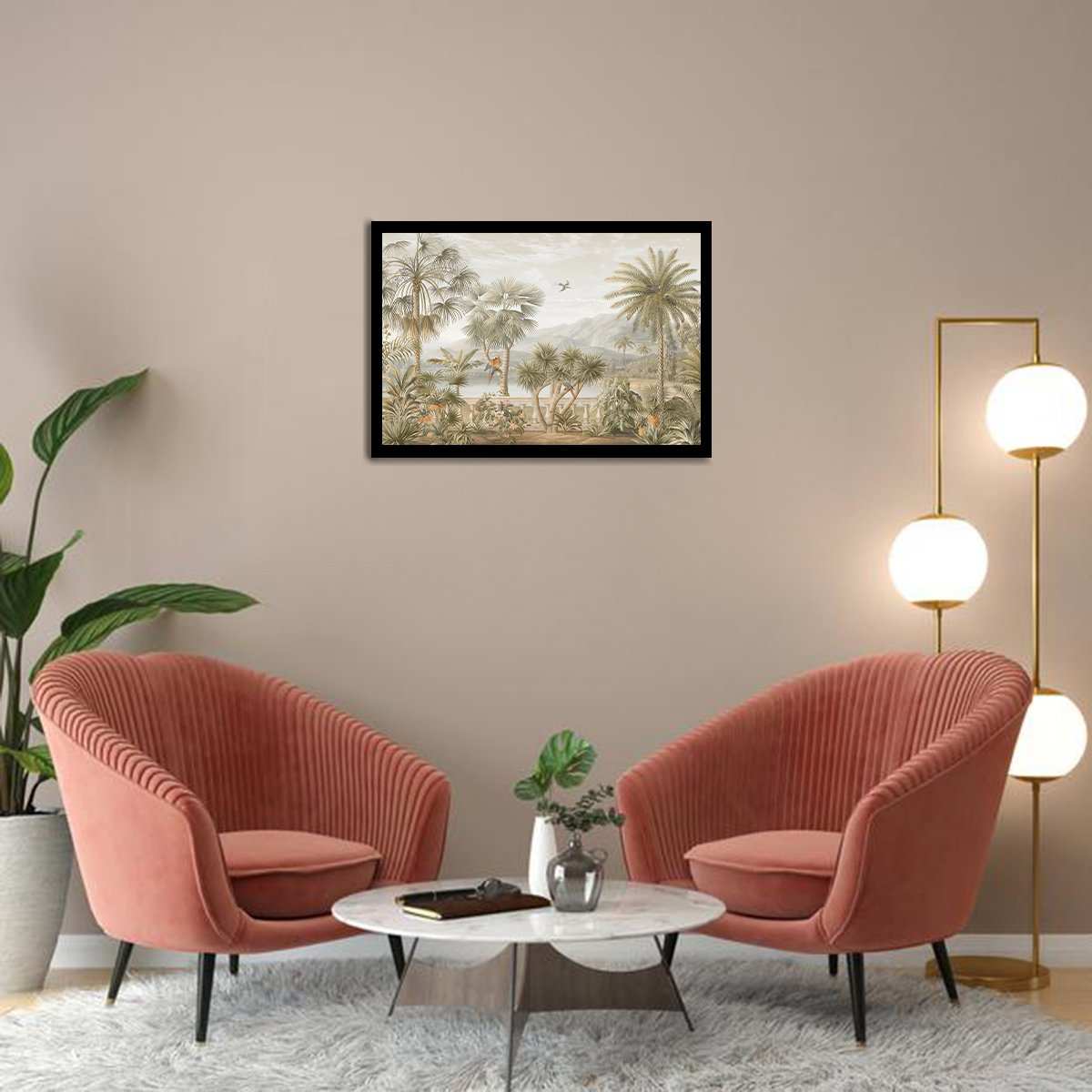 Tropical Plateau - Sepia-Forest art, Art print, Framed Prints, Paintin ...