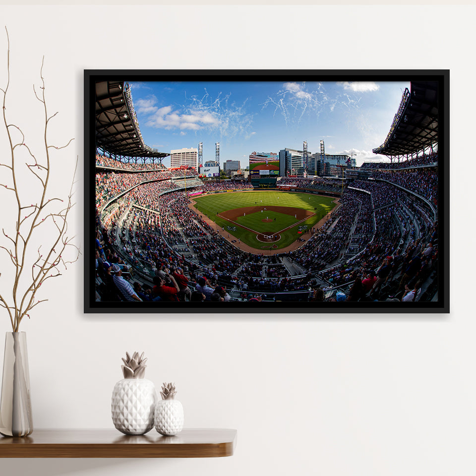 Truist Park Stadium, Stadium Canvas, Sport Art, Gift for him, Framed C ...