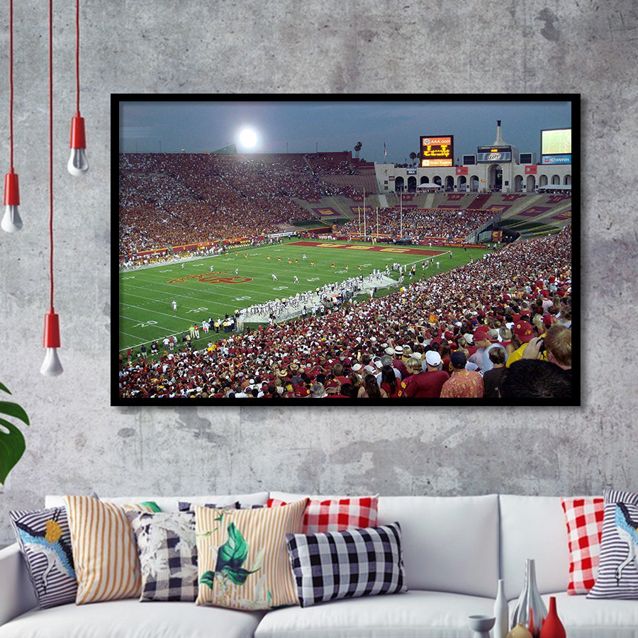 USC Trojans Wall Art Los Angeles Memorial Coliseum,Sport Stadium Art P ...