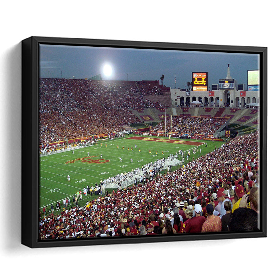 USC Trojans Framed Canvas Prints Wall Art Los Angeles Memorial Coliseu ...