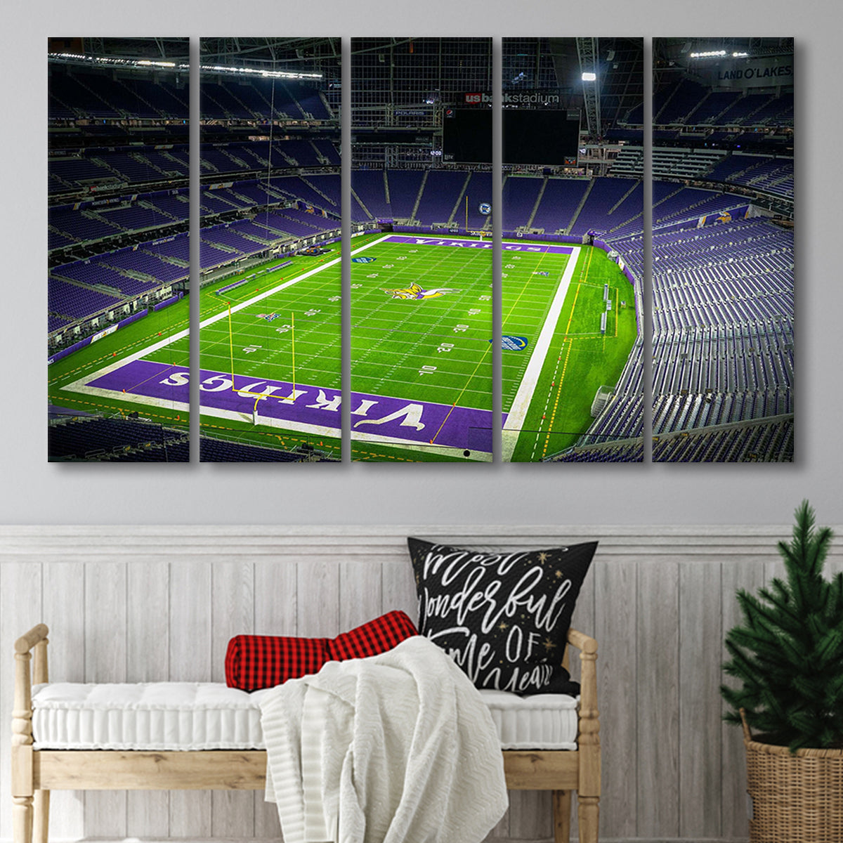 US Bank Stadium Canvas Prints Minnesota Vikings Wall Art,Multi Panels ...