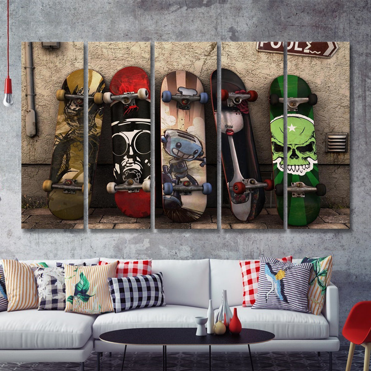 Vanz Skate 5 Pieces B Canvas Prints Wall Art - Painting Canvas, Multi ...
