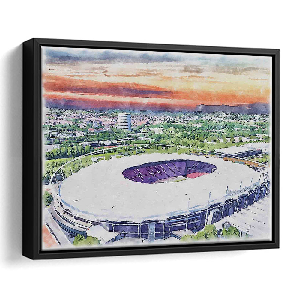 VfB Stuttgart Stadium Watercolor, Sport Art Prints Fan Gift, Framed Ca ...