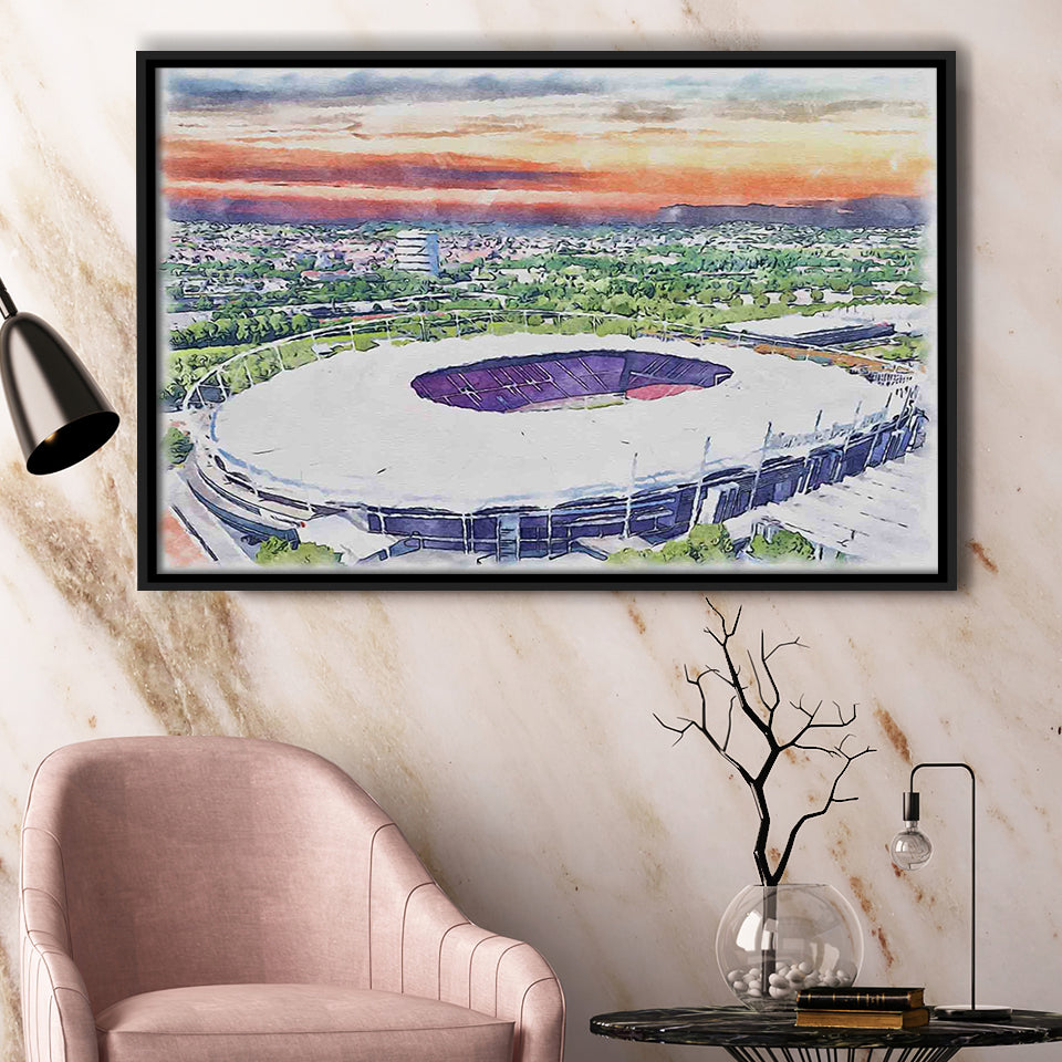 VfB Stuttgart Stadium Watercolor, Sport Art Prints Fan Gift, Framed Ca ...