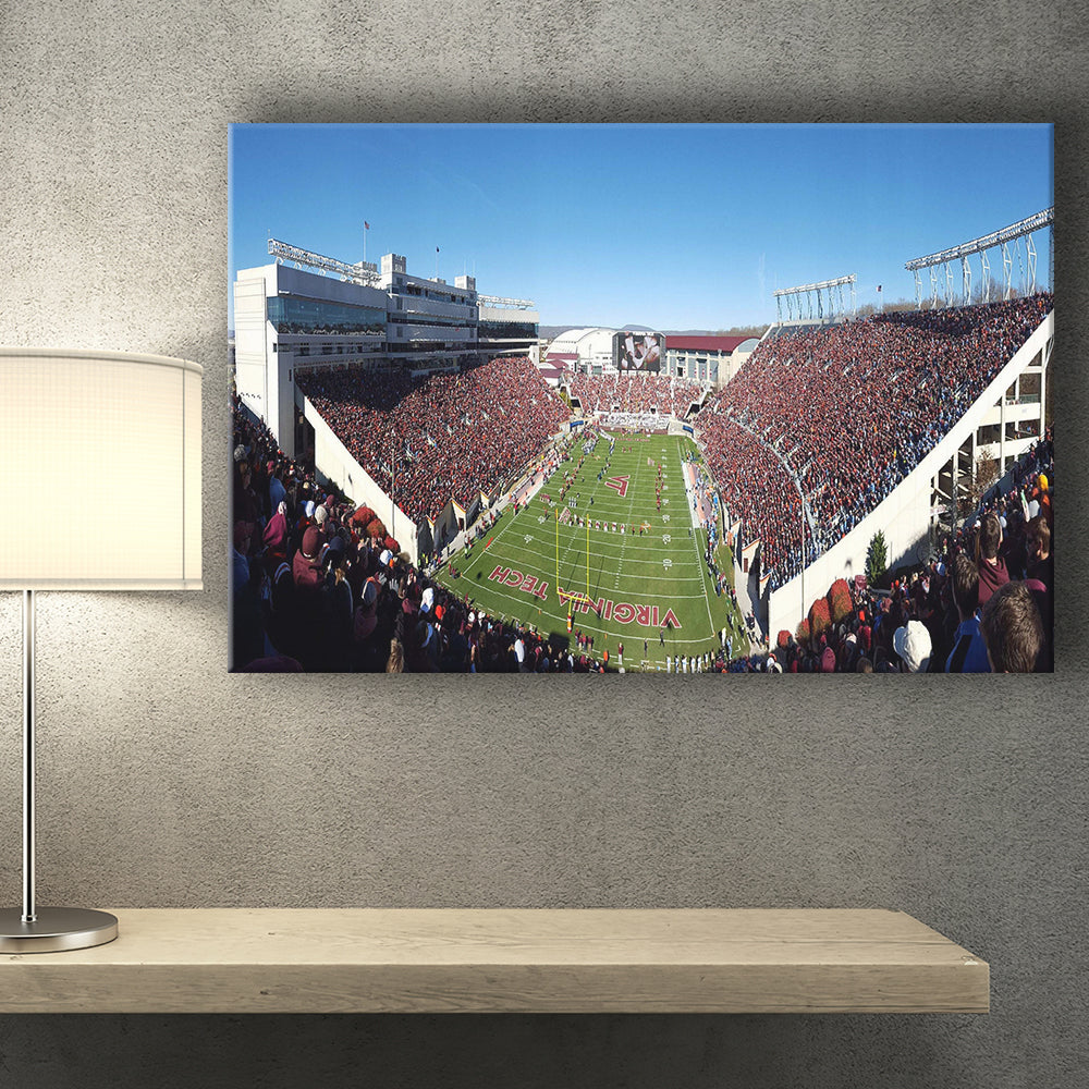 Virginia Tech Stadium Canvas Prints Lane Stadium Wall Art American,Spo ...