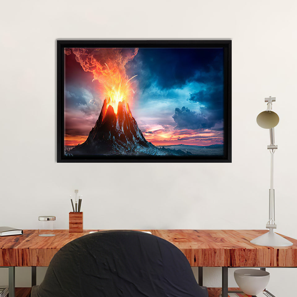 Volcanoes Canvas Wall Art - Framed Art, Prints For Sale, Painting For ...