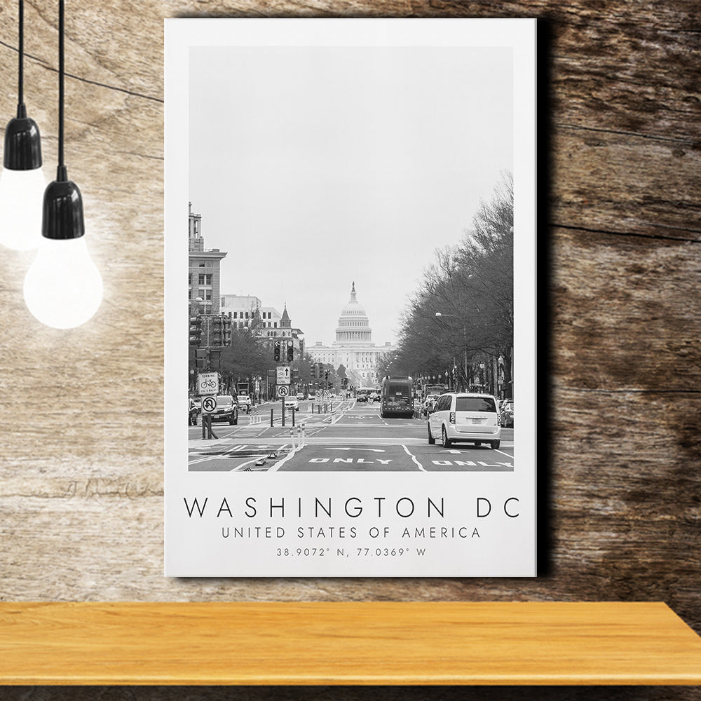 Washington Dc Usa Black And White Art Canvas Prints Wall Art Home Deco ...