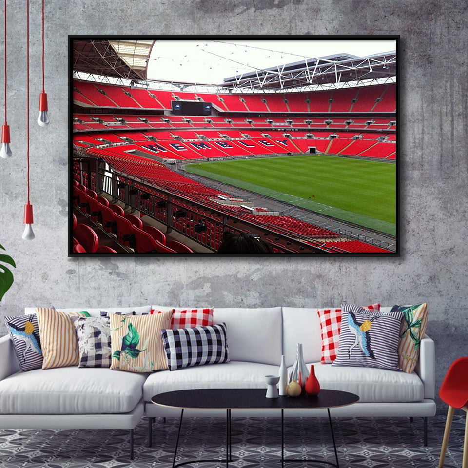 Wembley Stadium Framed Canvas Prints London Wall Art Football Stadium ...