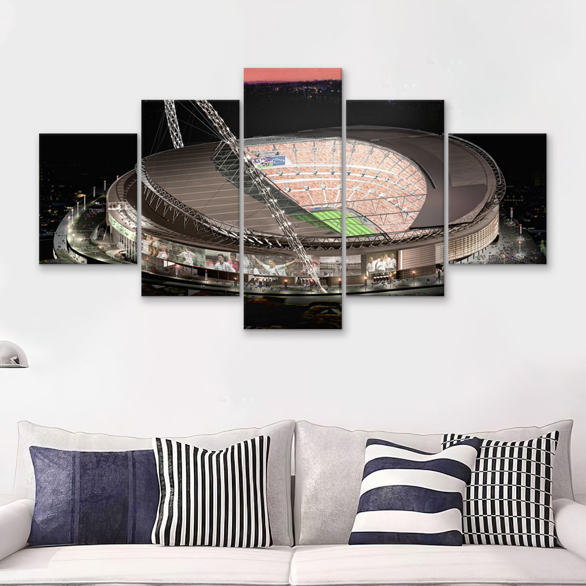 Wembley Stadium, Football Stadium 5 Pieces Canvas Prints Wall Art - Pa ...