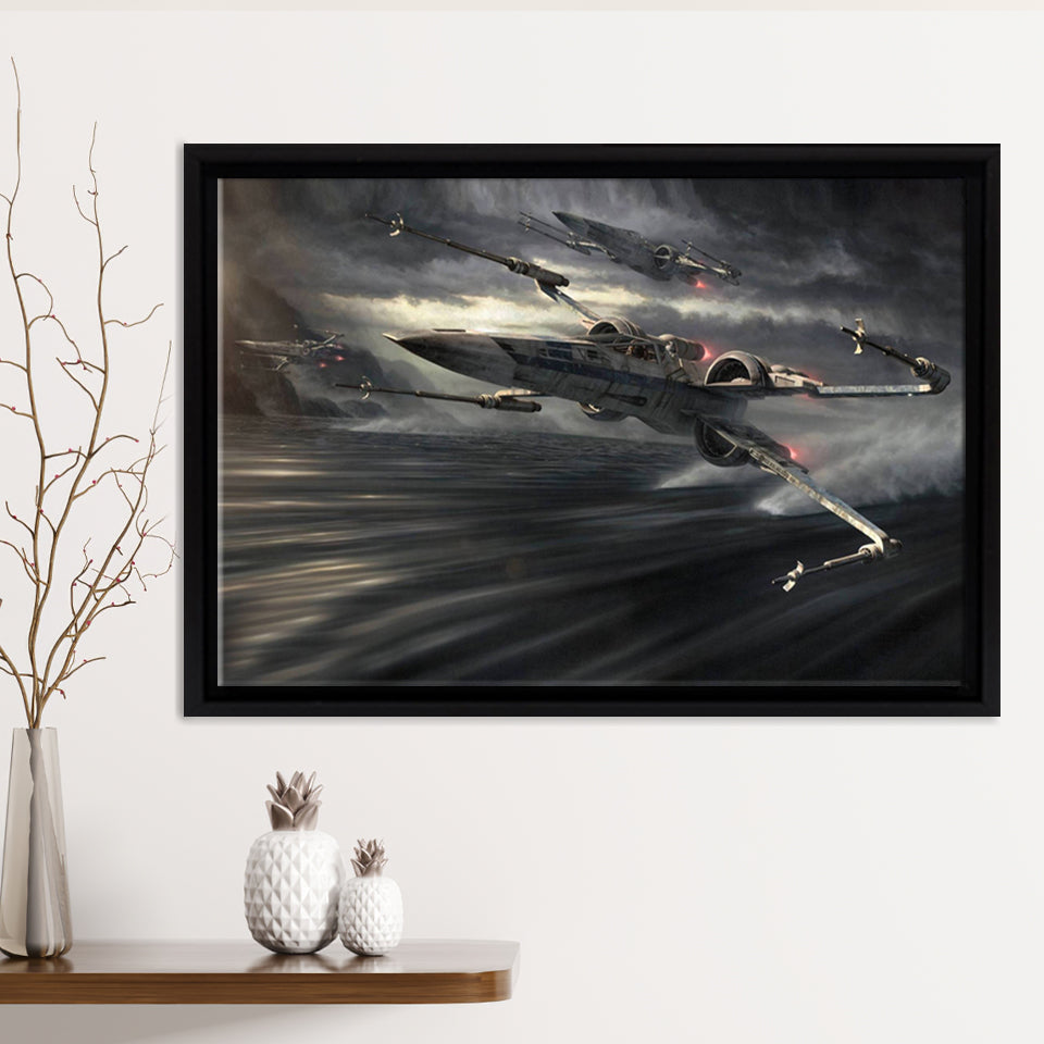 X Wing Framed Canvas Prints Wall Art - Painting Canvas, Home Wall Deco ...