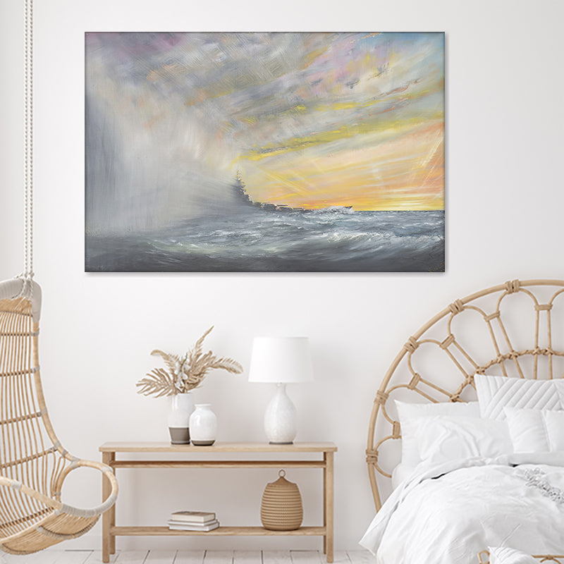 Yamato Emerges From Pacific Typhoon Canvas Wall Art - Canvas Prints, P ...