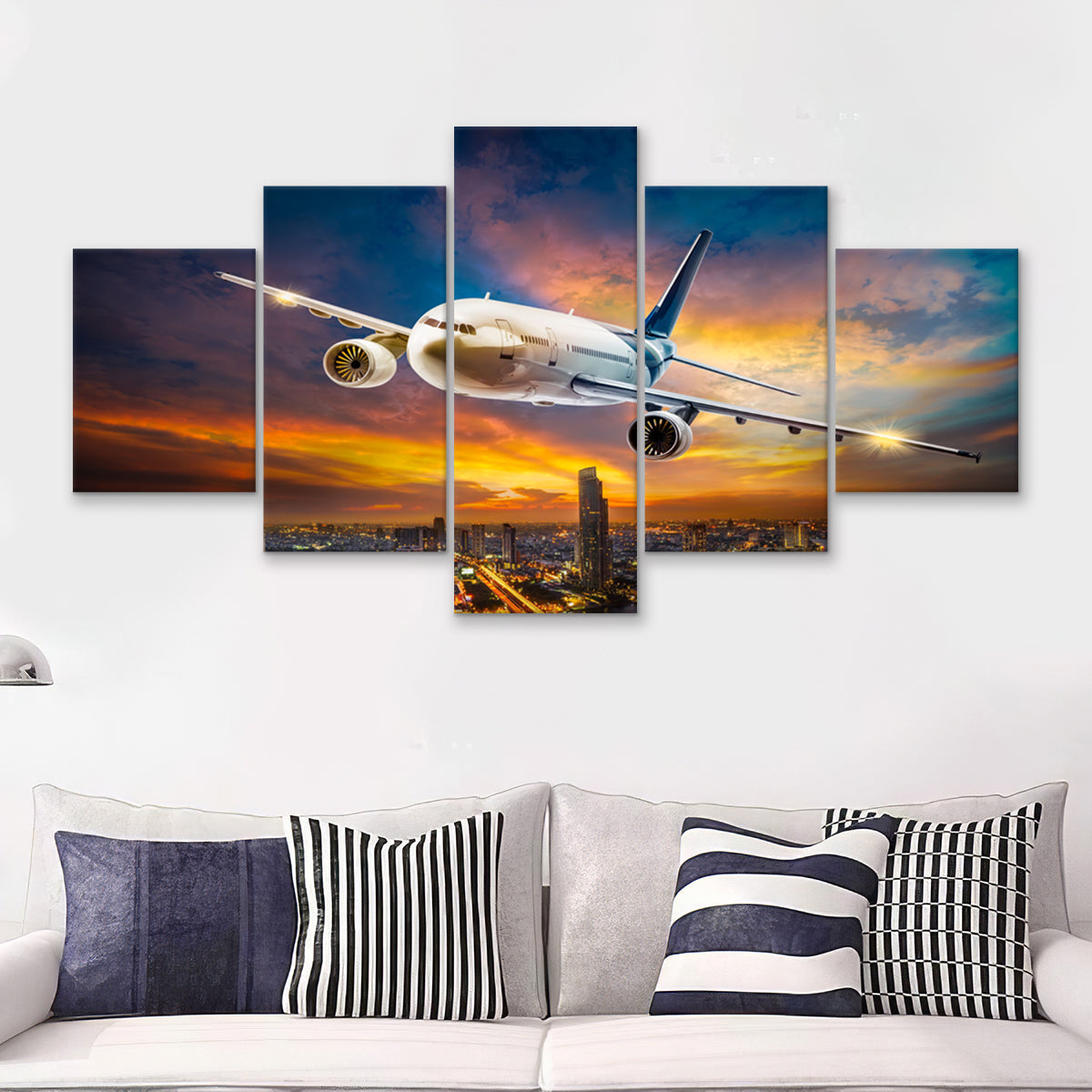 Aircraft Wide Body Aerospace Engineering 5 Piece Canvas Prints Wall Ar ...