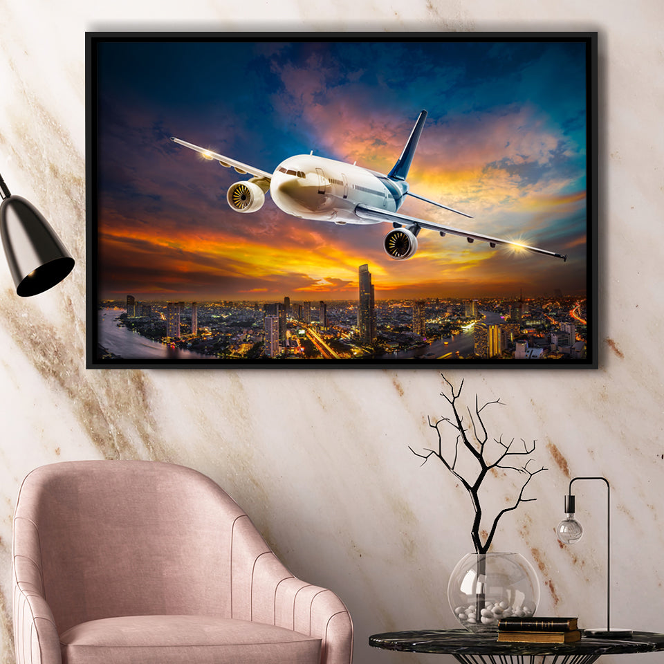 Aircraft Wide Body Aerospace Engineering Framed Canvas Prints Wall Art ...