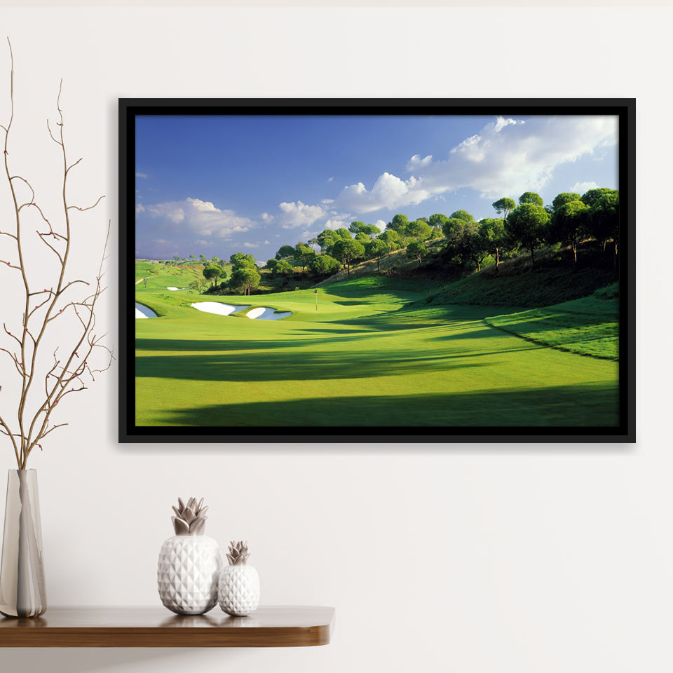Breath Taking Golf Course Framed Canvas Prints Wall Art - Painting Can ...