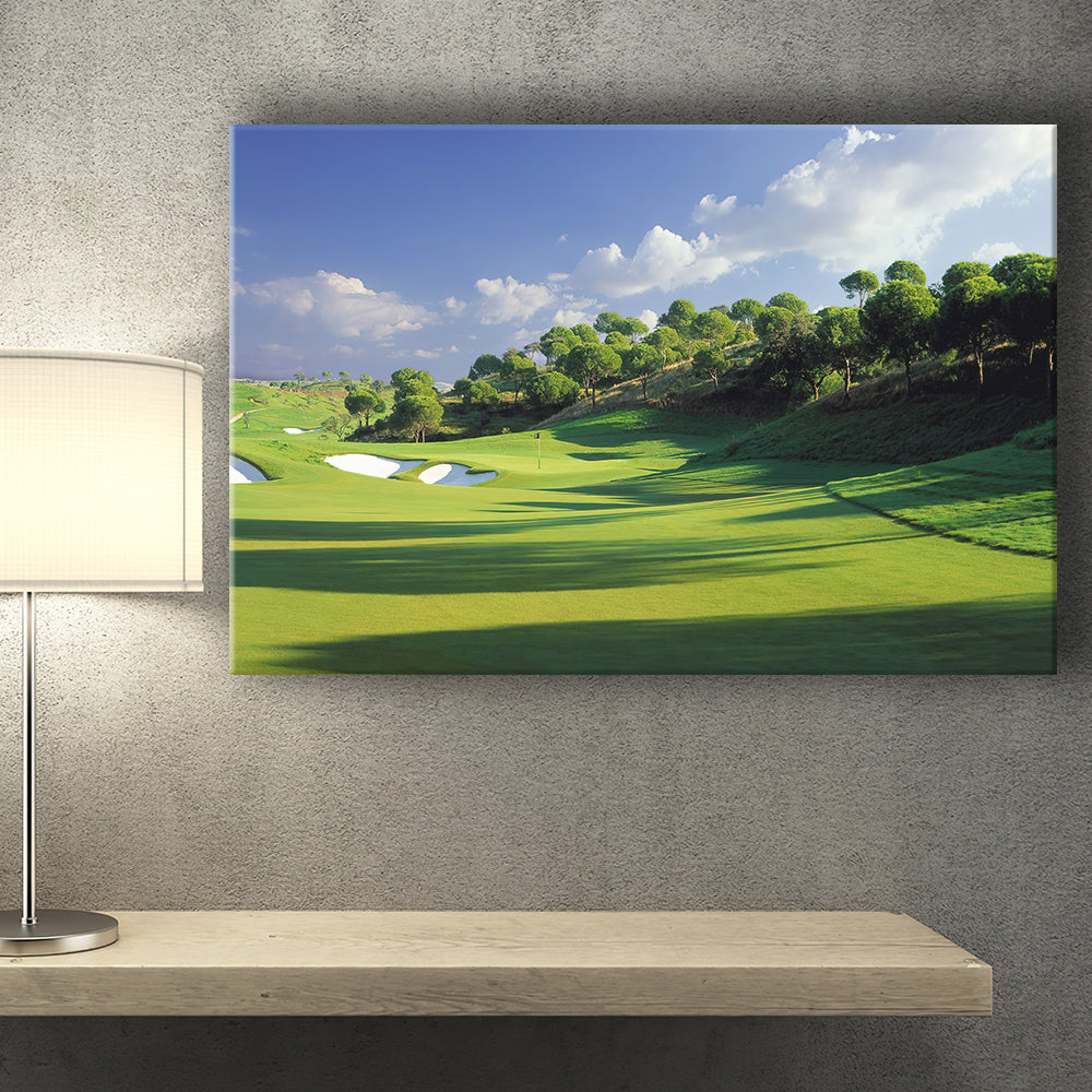 Breath Taking Golf Course Canvas Prints Wall Art - Painting Canvas, Ar ...