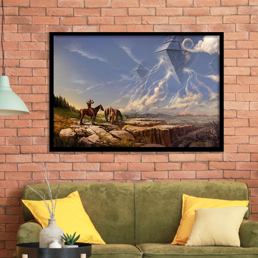 Fantasy Art Native Americans Science Fiction Spaceship Framed Art Prin ...
