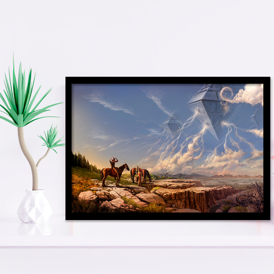 Fantasy Art Native Americans Science Fiction Spaceship Framed Art Prin ...