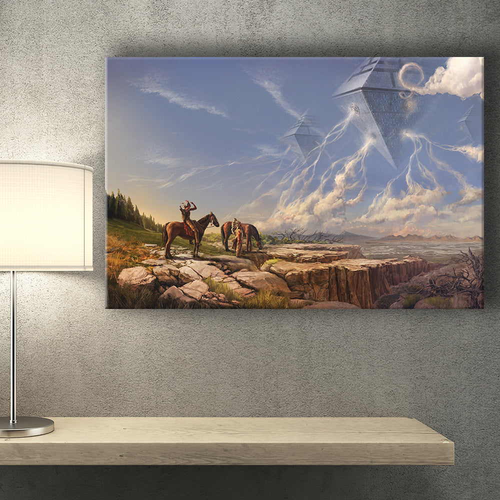 Fantasy Art Native Americans Science Fiction Spaceship Canvas Prints W ...