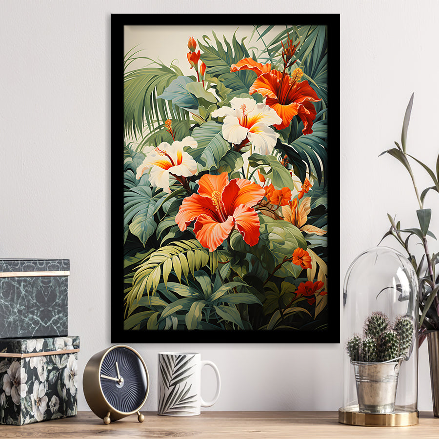 tropical framed artwork